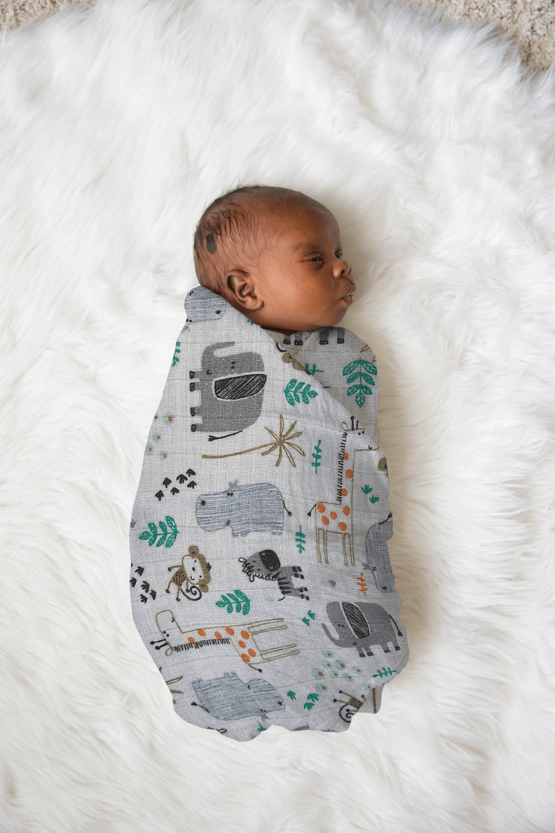 Safari Animal Swaddle Blanket – MookyPookyandMuffin